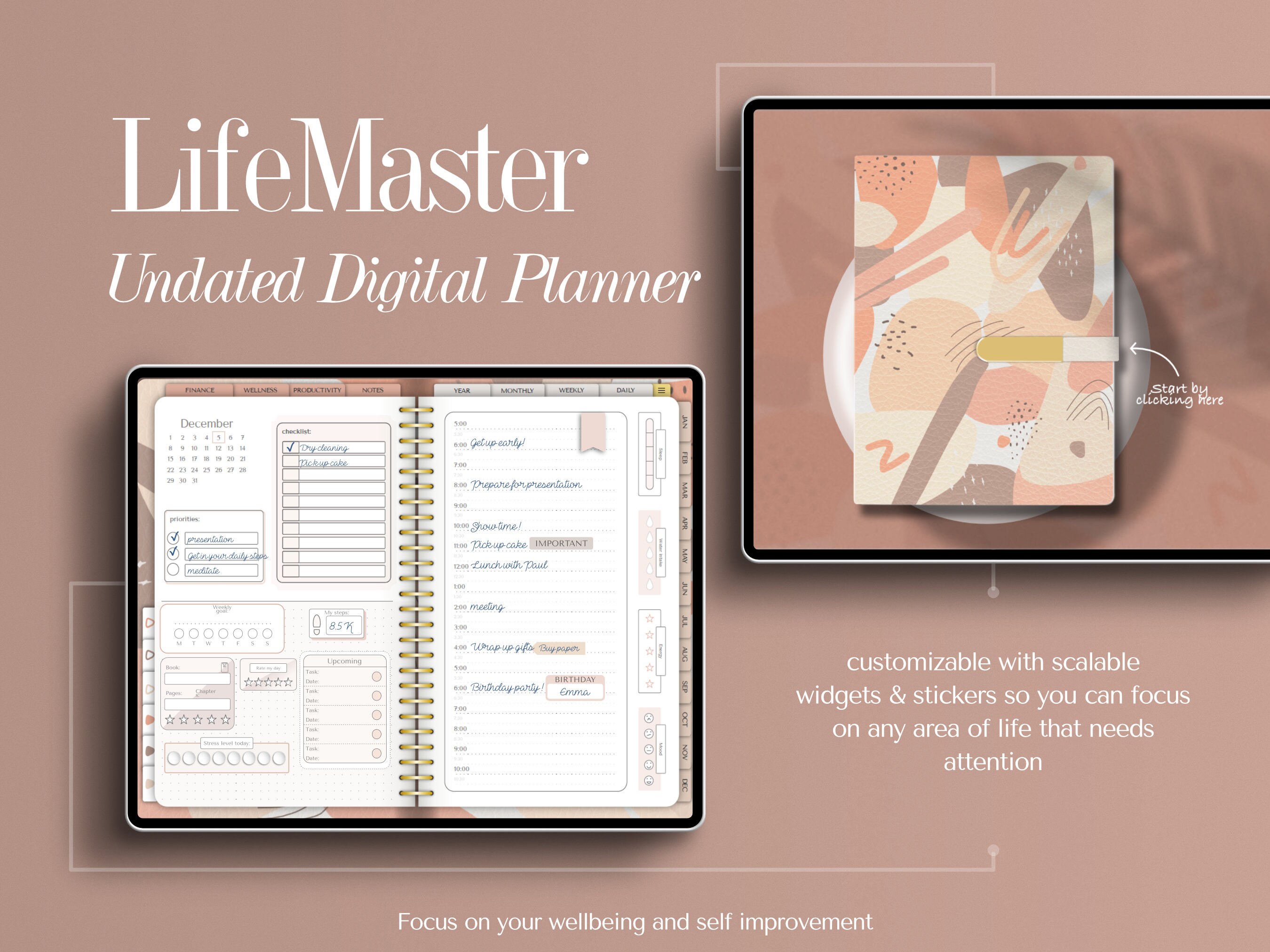 Realistic Digital Planner With Stickers for Goodnotes - Etsy