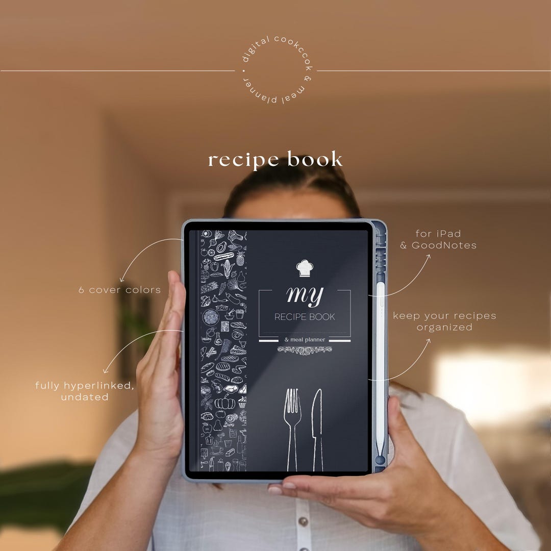 Digital Recipe Book for Goodnotes & iPad • Cookbook and Organizer With ...