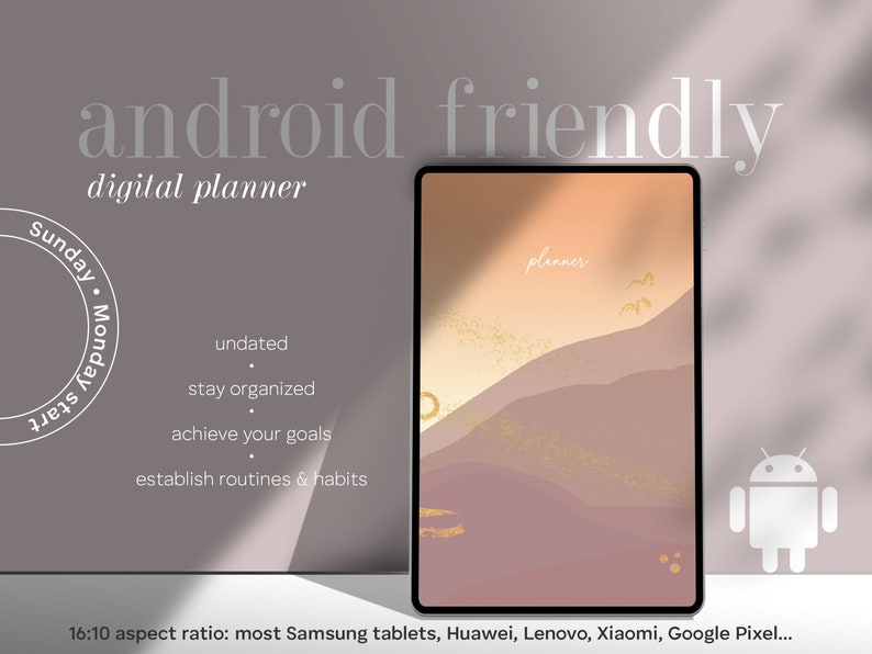 Samsung Notes Planner | Undated Android Digital Planner | Monthly ...