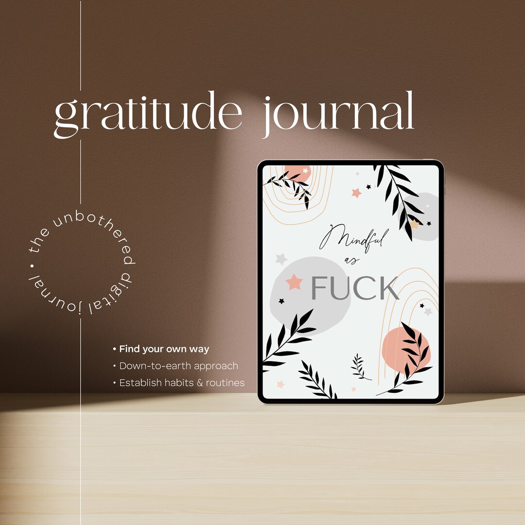 Digital Gratitude Journal With Affirmations for Ipad, Goodnotes, 5 ...