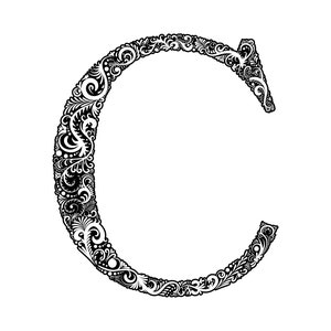 Printable Wall Art, Monogram C, Letter Poster, Office Decor, Kids Wall ...