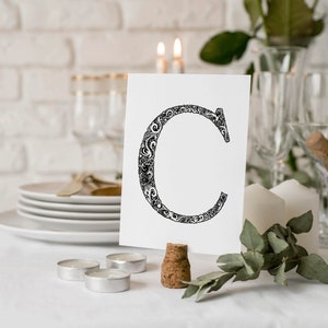 Printable Wall Art, Monogram C, Letter Poster, Office Decor, Kids Wall ...