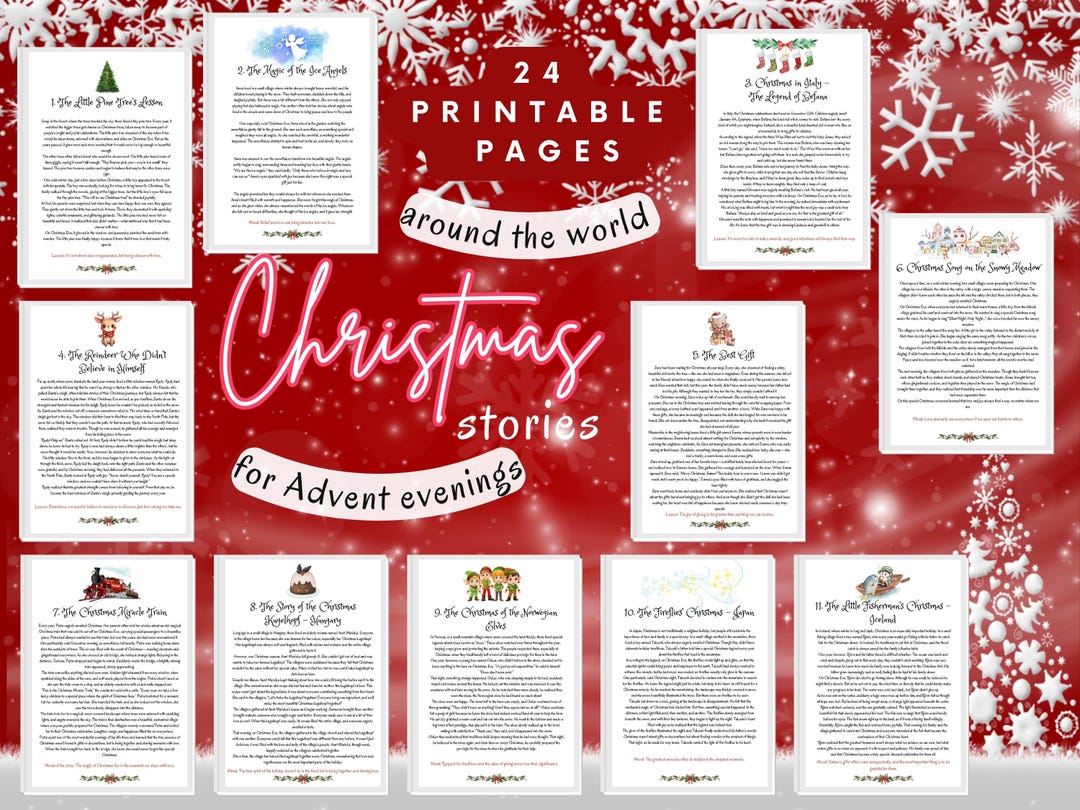 24 Printable Christmas Stories for Kids | Advent Calendar Stories ...