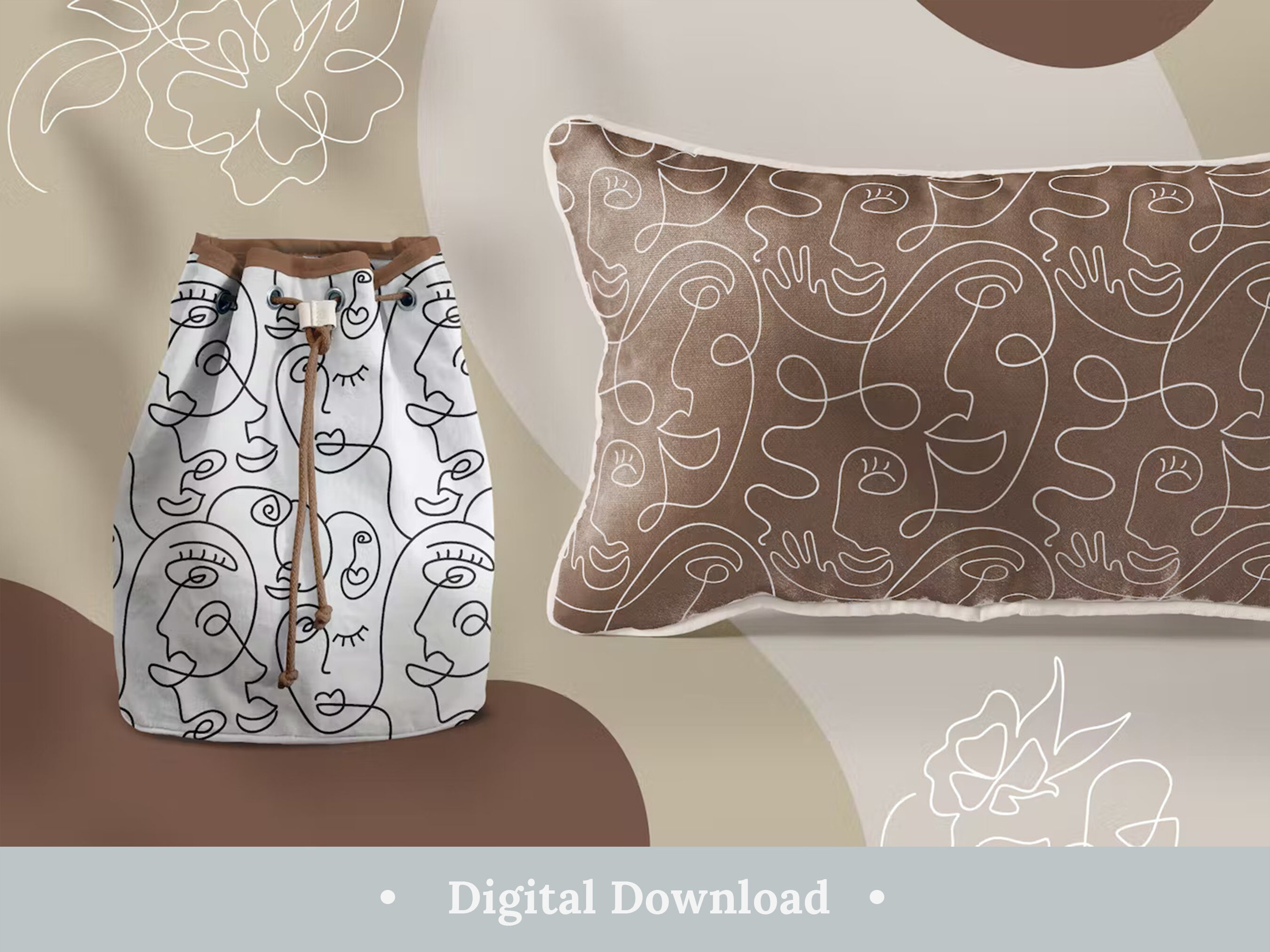 Line Art Faces Svg Bundle Abstract Face Laser Cut Designs Cricut File ...