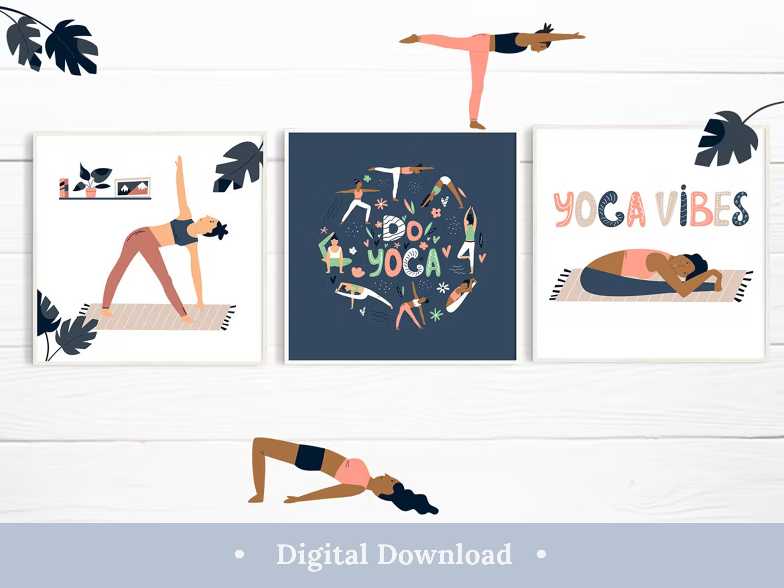 Yoga Girl Clipart Png Meditation Exercise Cute Illustration - Etsy