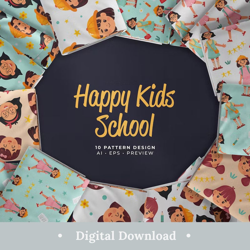 Kids Digital Paper - Etsy