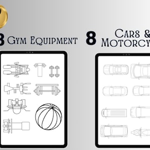 Procreate Interior Design Pack | Furniture Blocks | Floorplan Stamps ...