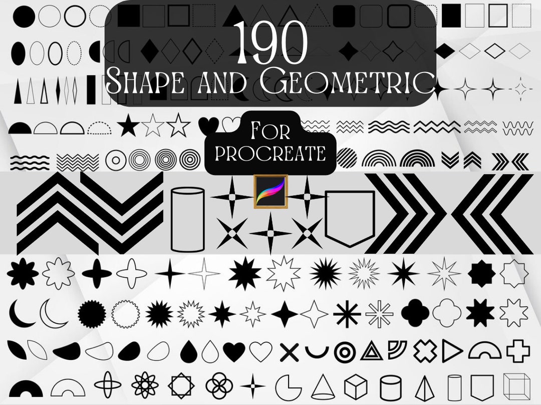 Procreate Shapes | Geometric Procreate Stamps - Etsy