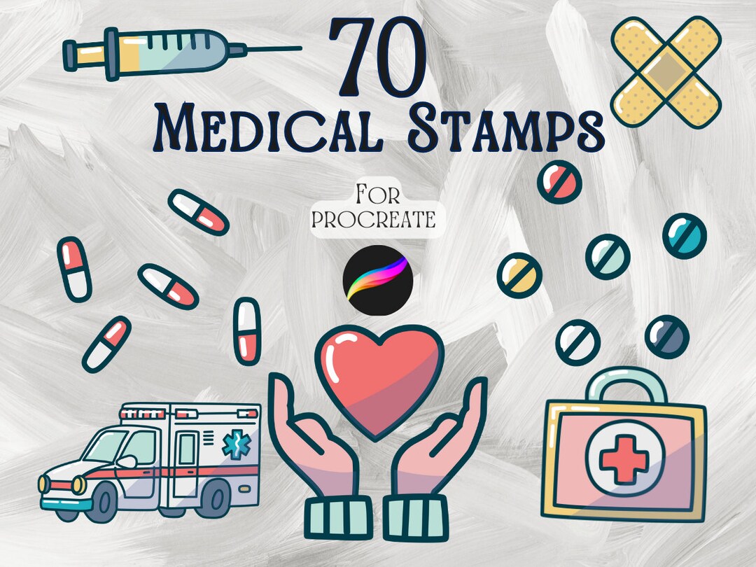 Procreate Medical Stamps | 70 Medical Stamp for Procreate - Etsy