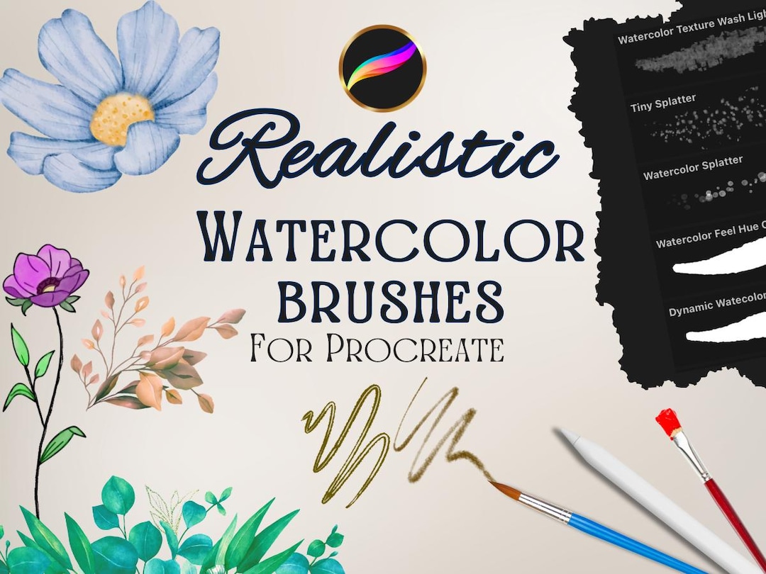 Procreate Watercolor Brushes | Realistic Watercolor Procreate Brushes ...