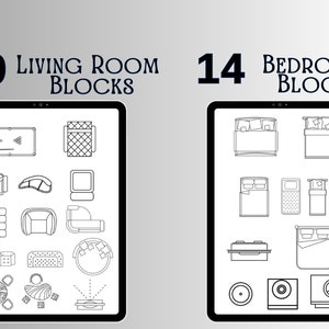 Procreate Interior Design Pack | Furniture Blocks | Floorplan Stamps ...