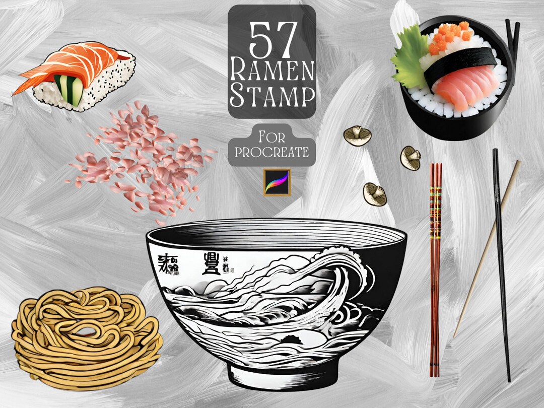 Procreate Ramen Stamp | 57 Ramen Brush for Procreate - Etsy