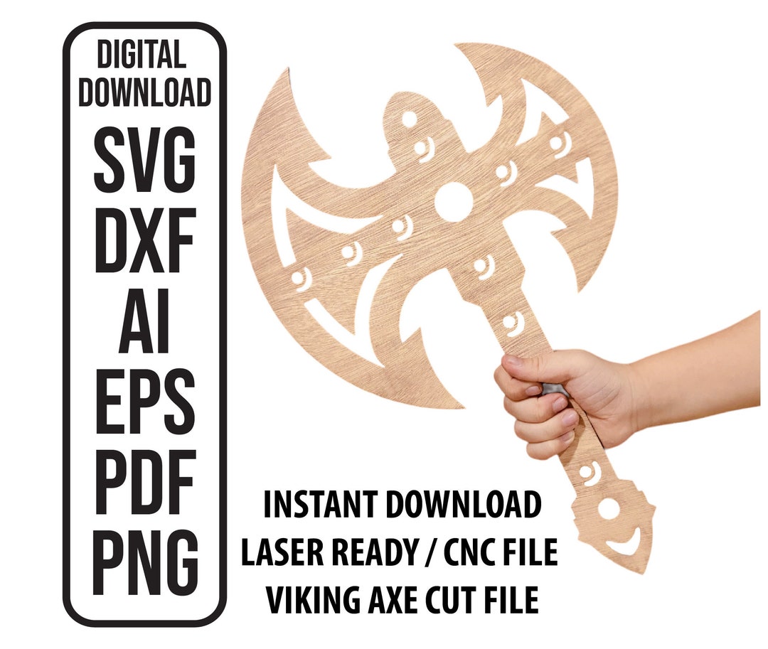 Viking Axe SVG Archivo de corte Norsemen Axe Archivo de corte láser ...
