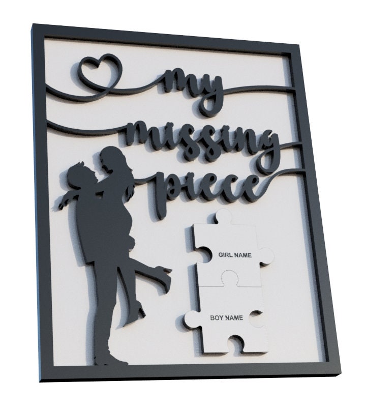 Missing Piece SVG Missing Piece Gift Missing Piece Puzzle Laser File ...