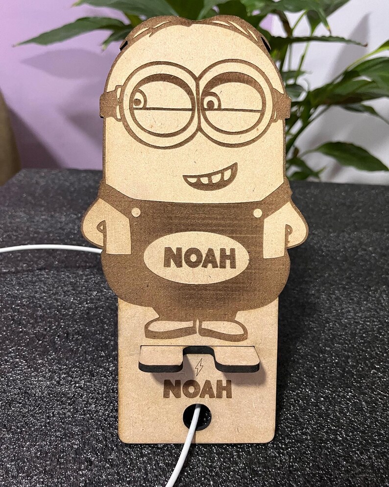 Minions Phone Holder SVG: Laser Cut Desk Decor (digital Download) - Etsy