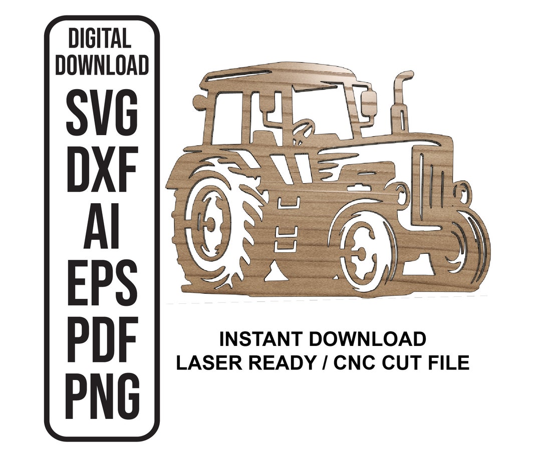 Tractor DXF Cut File Tractor Png Tractor Sign Tractor Ornament Boy ...