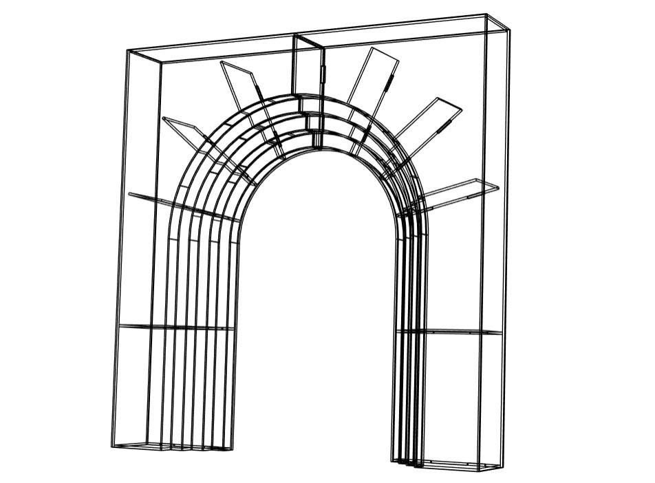 Layered 3D Arch Backdrop Cnc Laser Plasma File, Dxf, Ai, Eps - Etsy