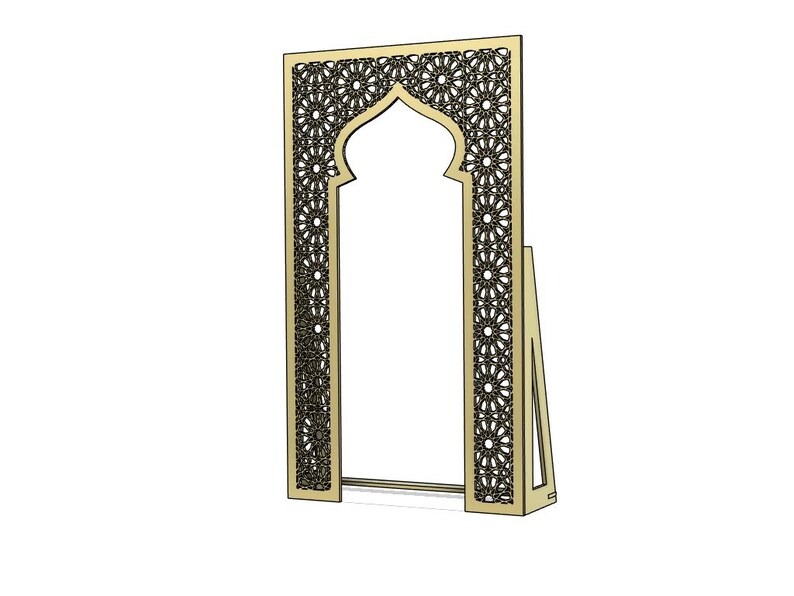 Islamic Arch Mihrab Backdrop SVG File: Laser Cut CNC Design (digital ...