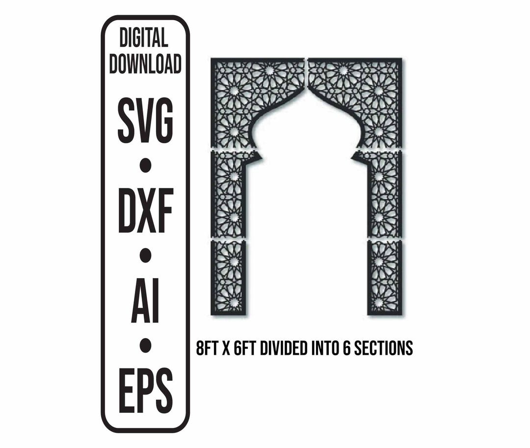 Mihrab Arch Frame SVG, CNC Laser Cut File (digital Download) - Etsy