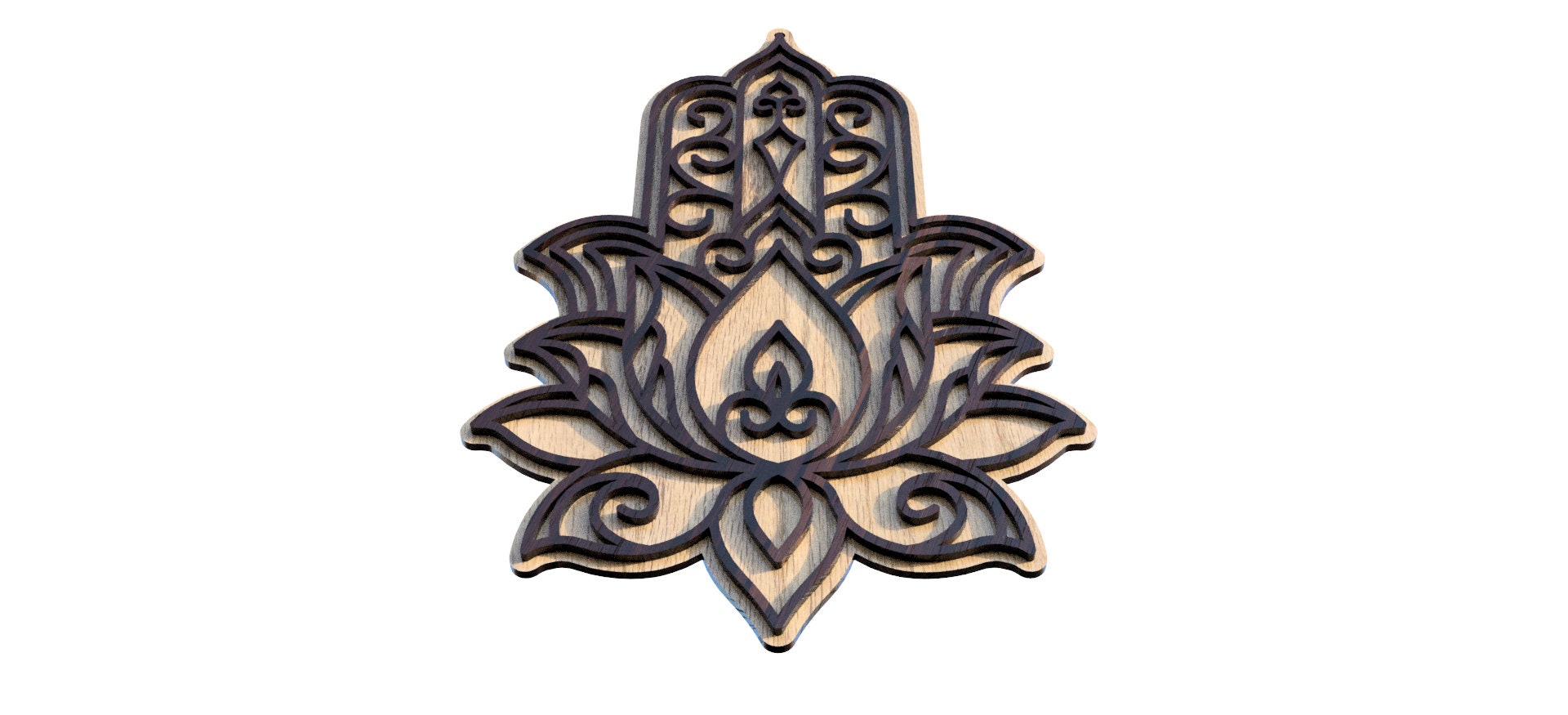 Hamsa Hand SVG Hamsa Hand Laser Cut File Dxf Hand of Fatima 3D Wall ...