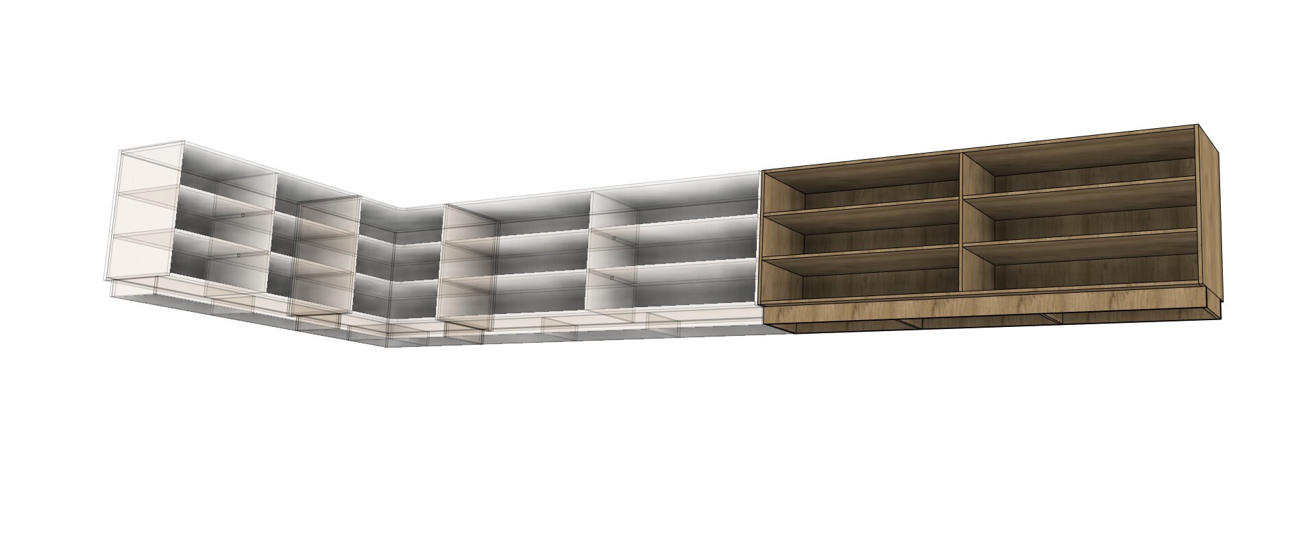 Cash Counter Modular Design CNC 19ft X 8ft, Bar Counter, 4 Components ...