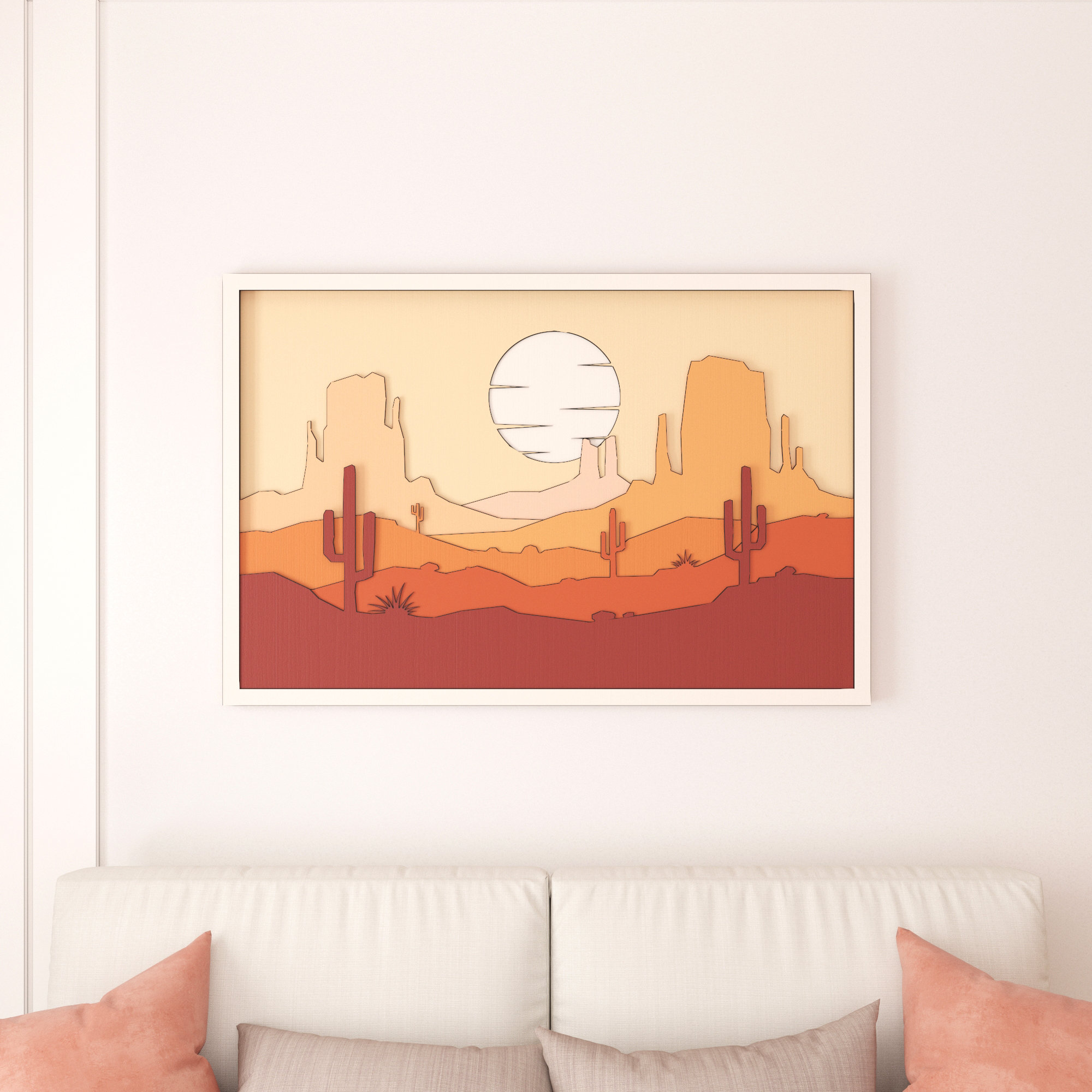 Arizona Desert Shadow Box Layered Laser CNC Cut File (digital Download ...