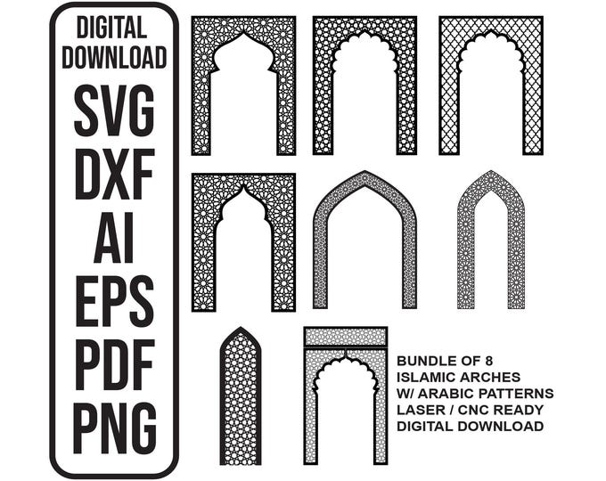 Modular Decorative Arabic Arches Bundles, Wall Decor Panel Moroccan ...