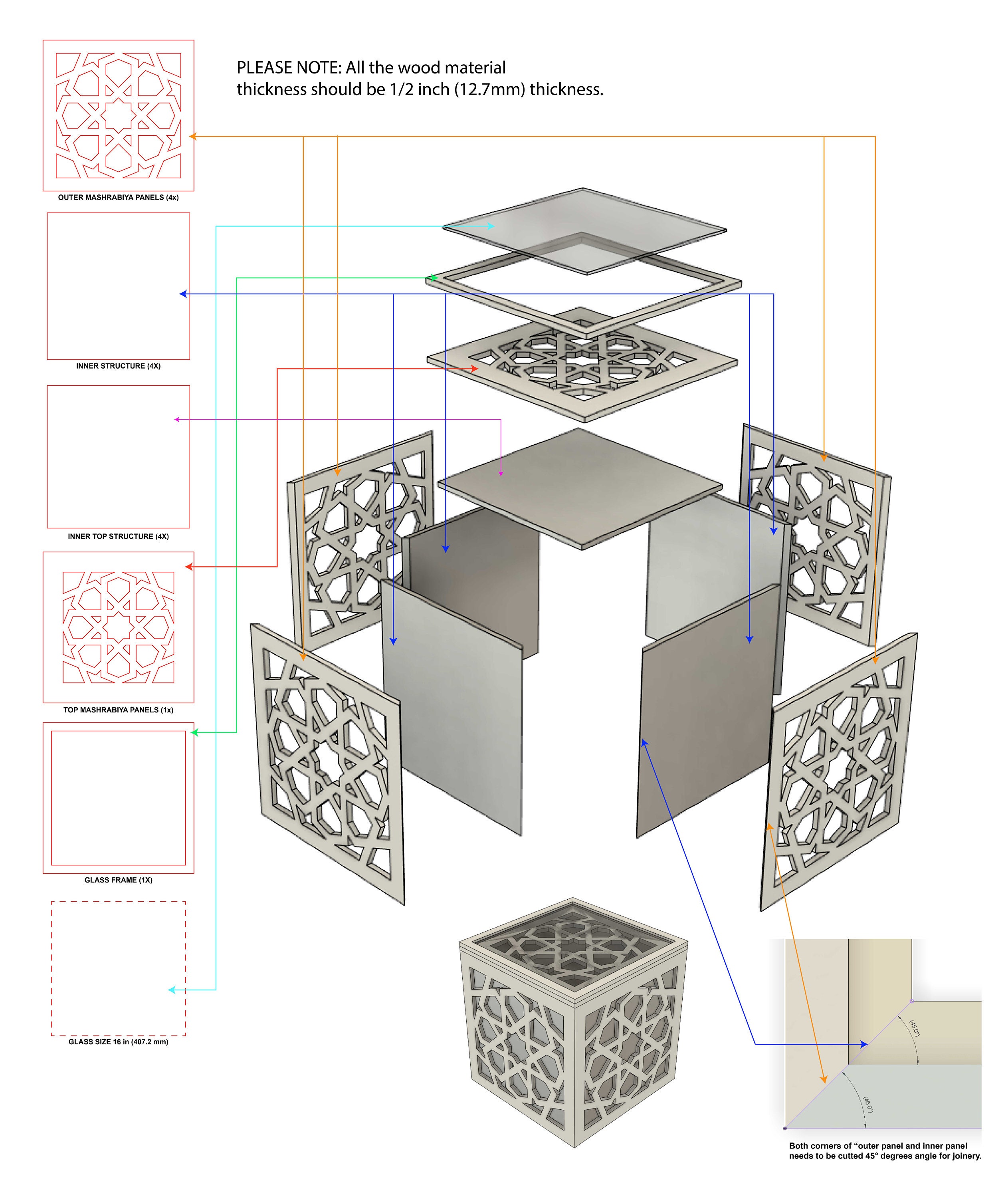 Mashrabiya Pattern Panel Table Svg Islamic Pattern Table Ramadan Kareem ...