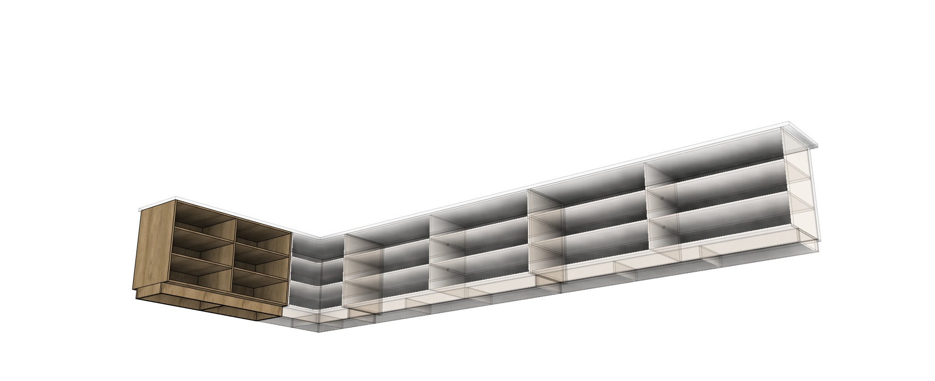 Cash Counter Modular Design CNC 19ft X 8ft, Bar Counter, 4 Components ...