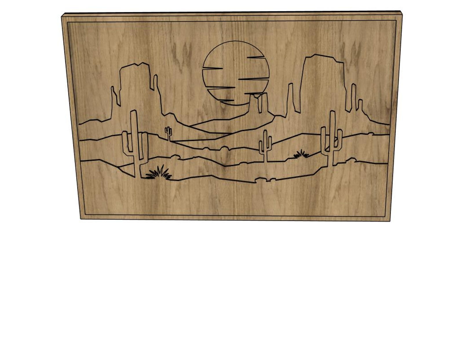 Arizona Desert Layered Laser Cut File Shadow Box (digital Download ...