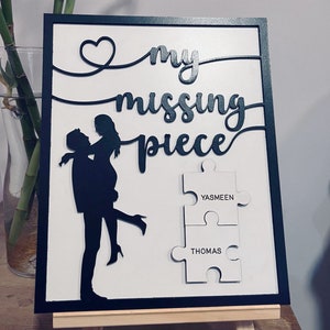 Missing Piece SVG Missing Piece Gift Missing Piece Puzzle Laser File ...