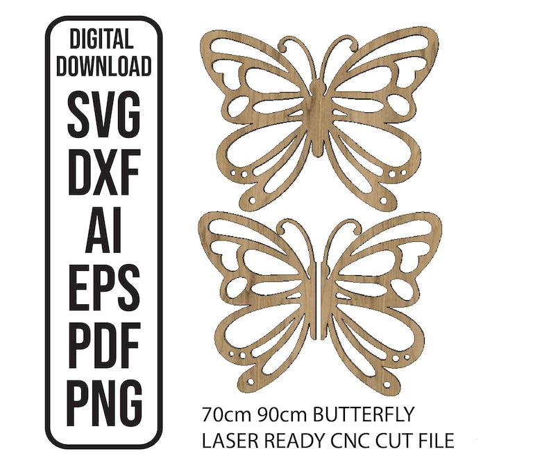 Butterfly SVG Cut File Butterfly Laser Cut File Butterfly Event Files ...