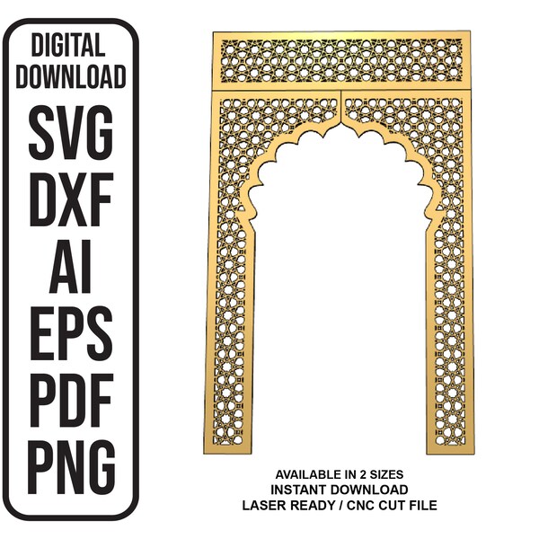 Arabic Arch Laser File - Etsy