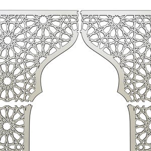 Islamic Pattern Arch Frame Backdrop Svg File Arch Arabic Laser Cut File ...