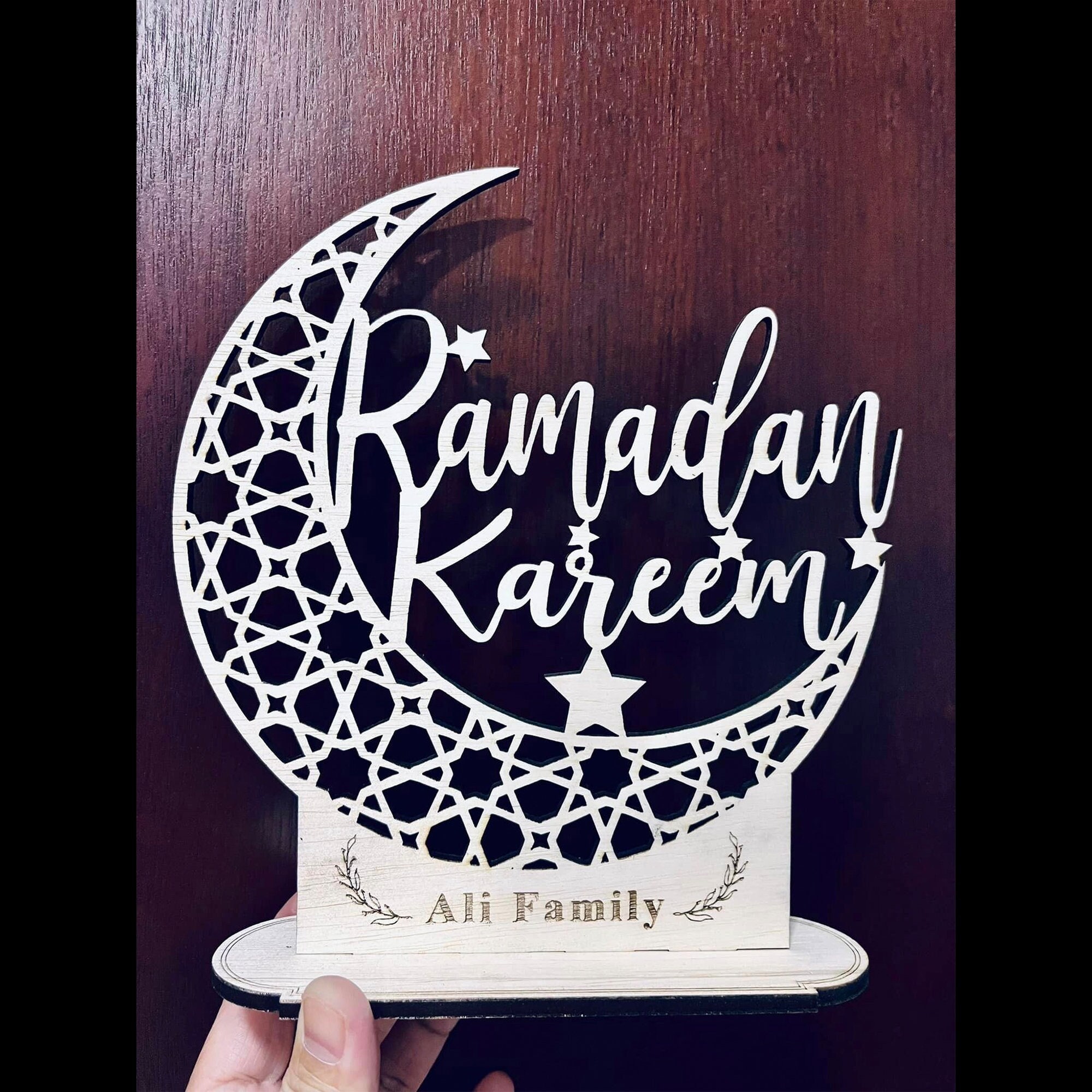 Ramadan Kareem Crescent Moon Laser Cut Cutting File Digital Download ...