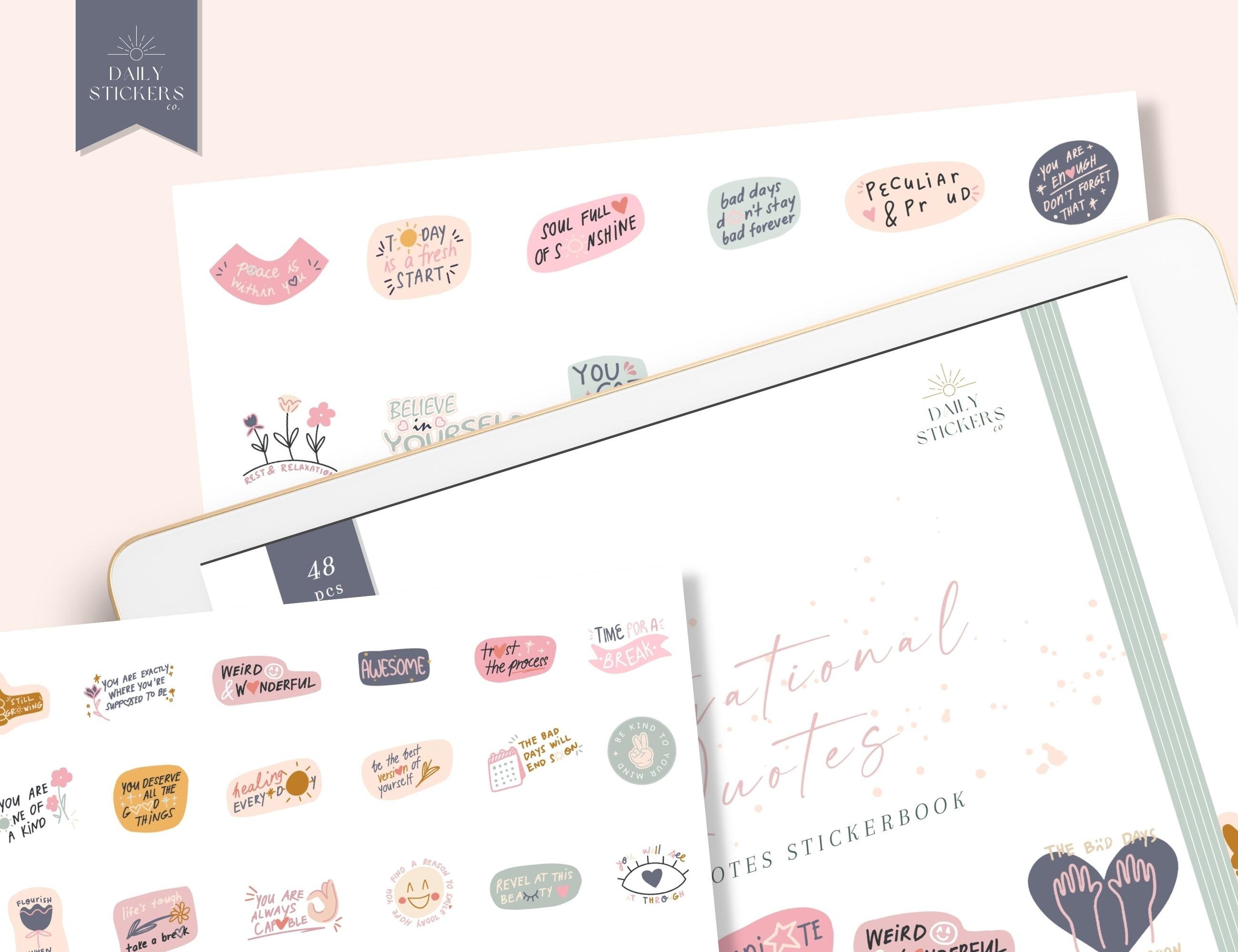 Stickers motivants,Citations inspirantes mignonnes,Décorations ...