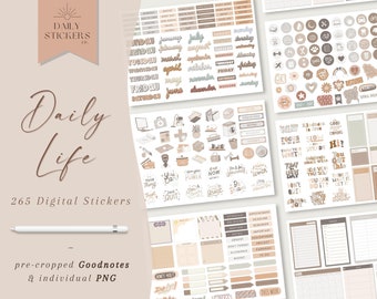 Pastel Goodnotes Digital Stickers for Everyday Use, Aesthetic Stickers ...