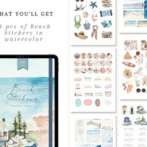 Beach Digital Stickers for Goodnotes: Summer Planner (PNG) - Etsy