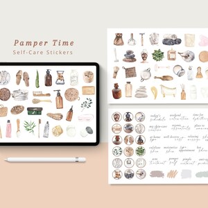 Pamper Time Goodnotes Digital Stickers, Spa Digital Stickers, Self-care ...