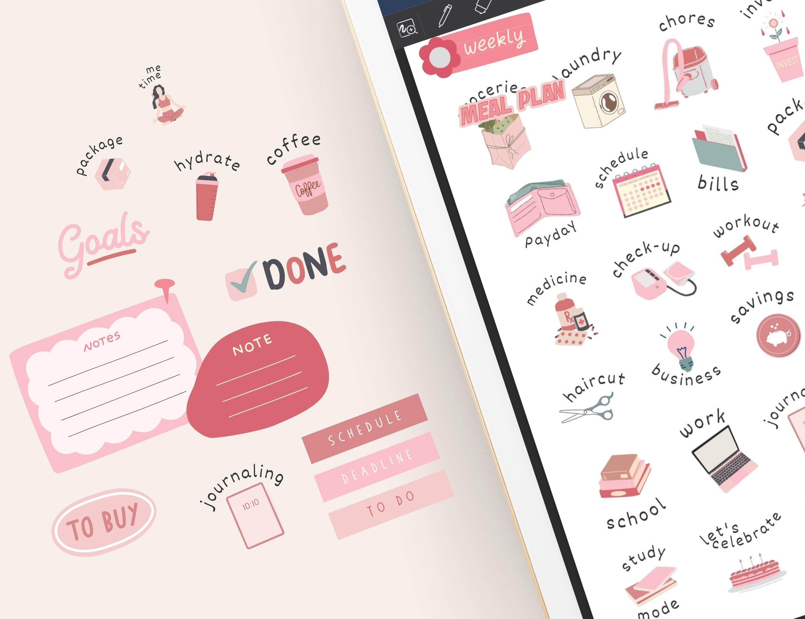 Month of February Goodnotes Digital Stickers for Everyday Use - Etsy