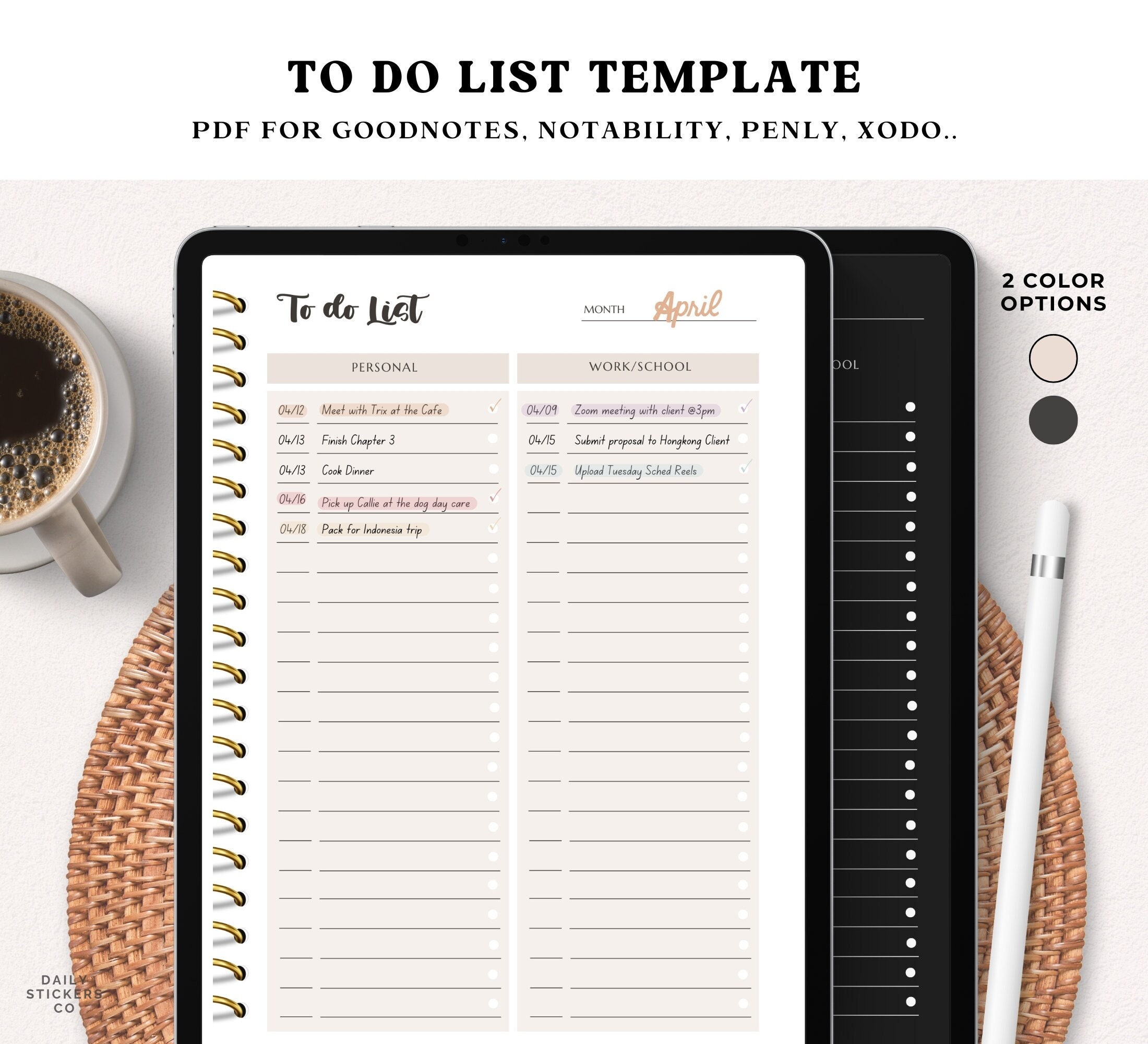 To Do List Task Tracker Digital Planner Template, Digital to Do List ...