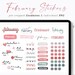 Month of February Goodnotes Digital Stickers for Everyday Use - Etsy