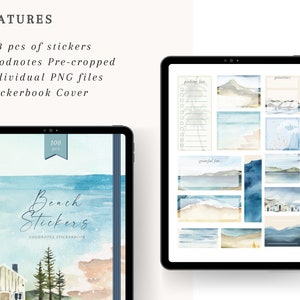 Beach Digital Stickers for Goodnotes: Summer Planner (PNG) - Etsy