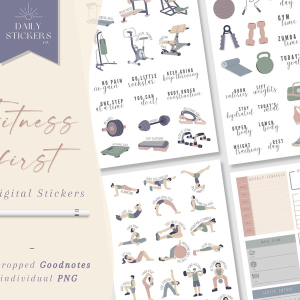 Fitness Stickers - Etsy