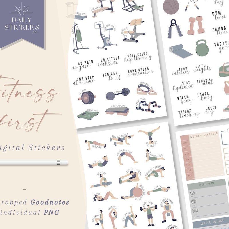 Fitness Stickers - Etsy