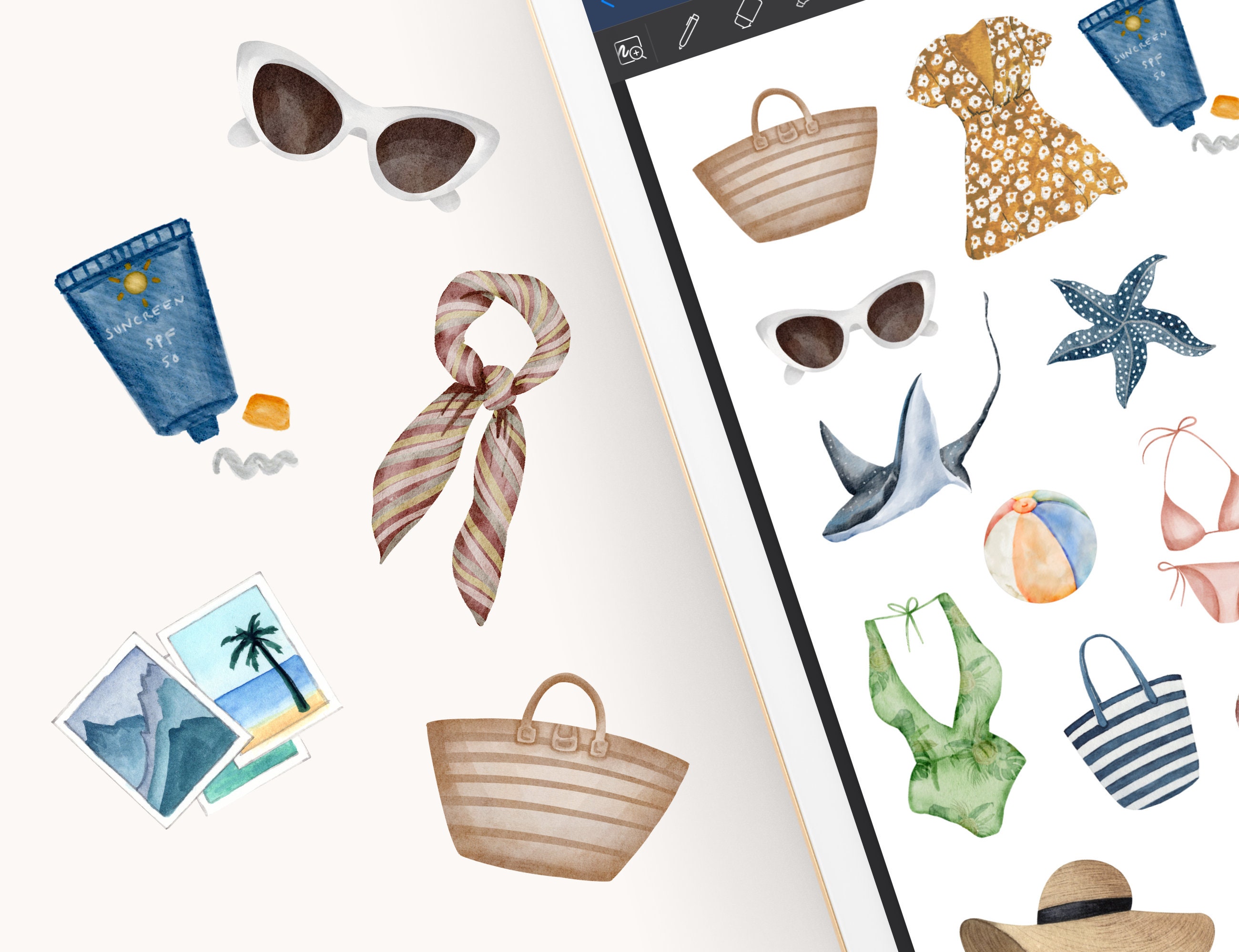 Beach Digital Stickers for Goodnotes Season Stickers Summer - Etsy