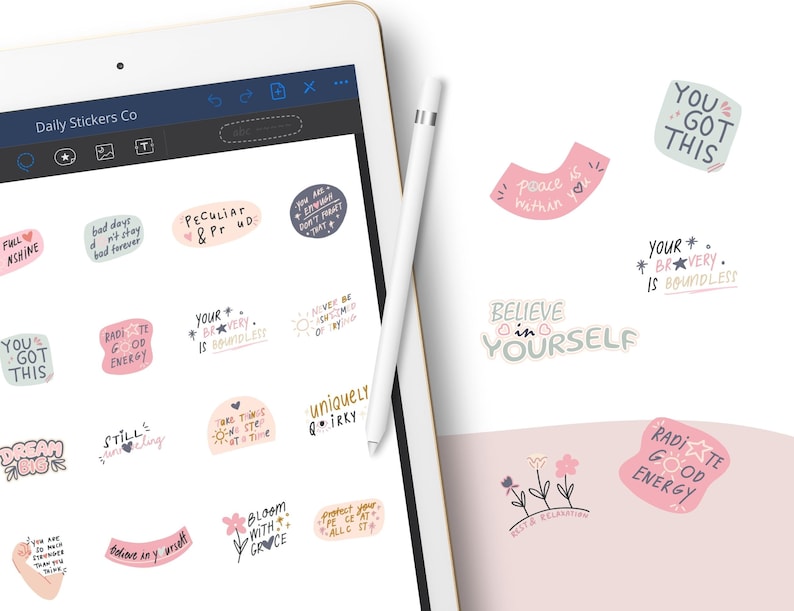 Motivational Stickers,cute Uplifting Quotes,motivational Decorations ...