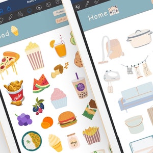 Daily Life Icons Goodnotes Digital Stickers, Work&school, Health ...