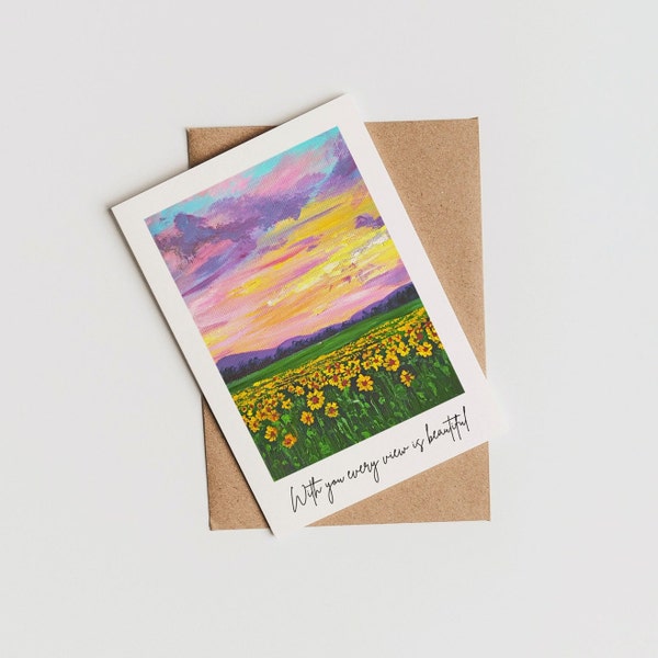 Acrylic Painting Greeting Card - Etsy