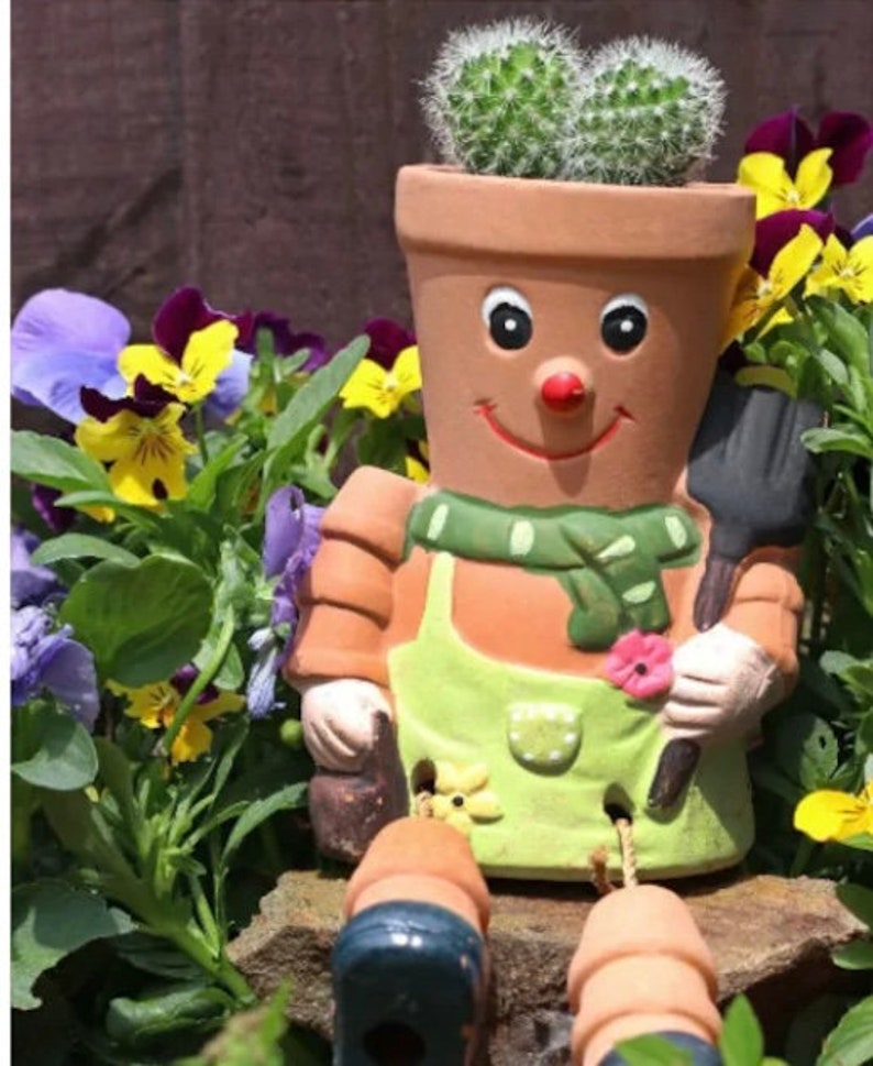 Personalised Flower Pot Man Planter - Etsy UK